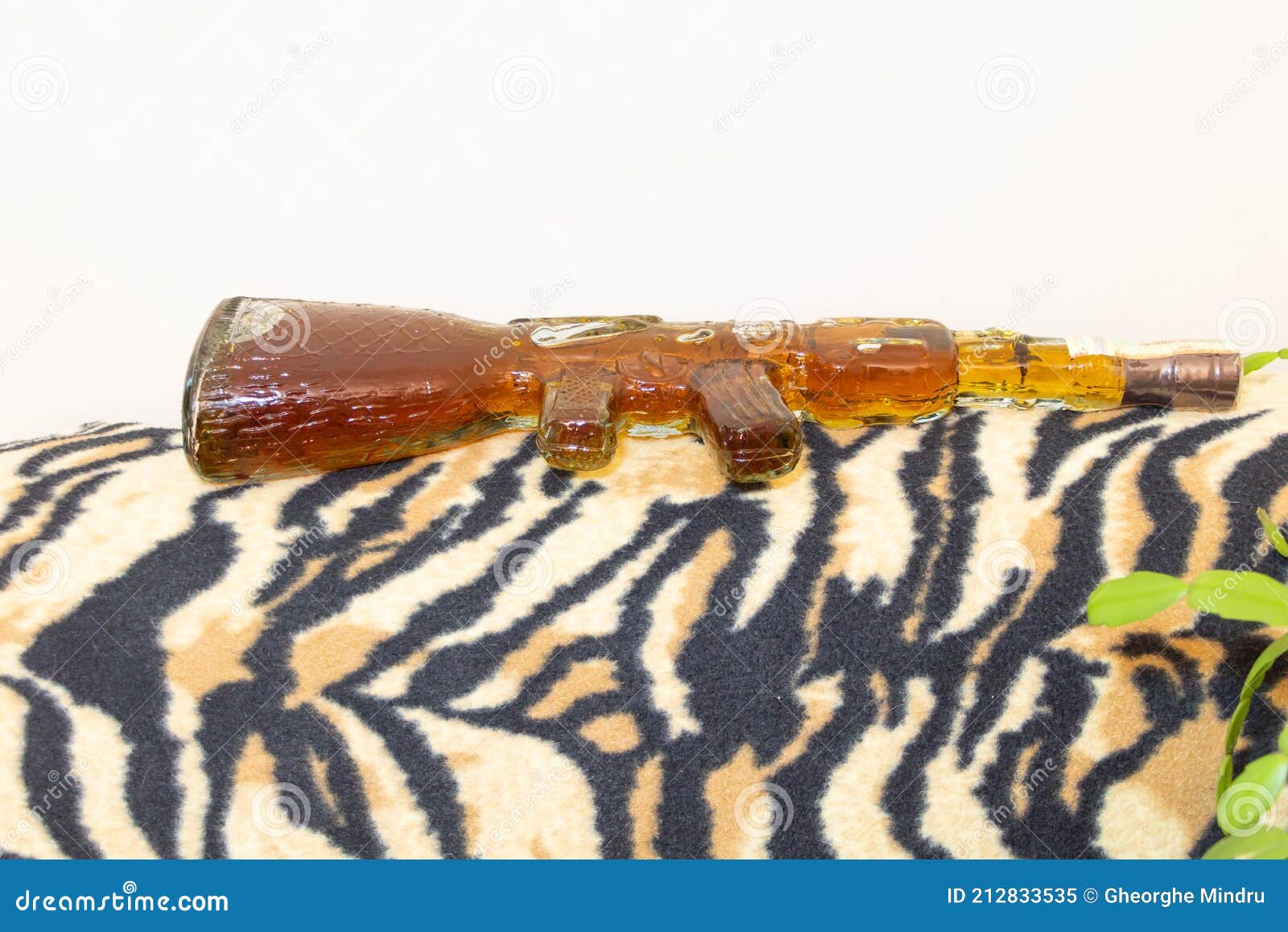 A Bottle of Alcohol in the Form of AK-47 Weapon Stock Image - Image of ...