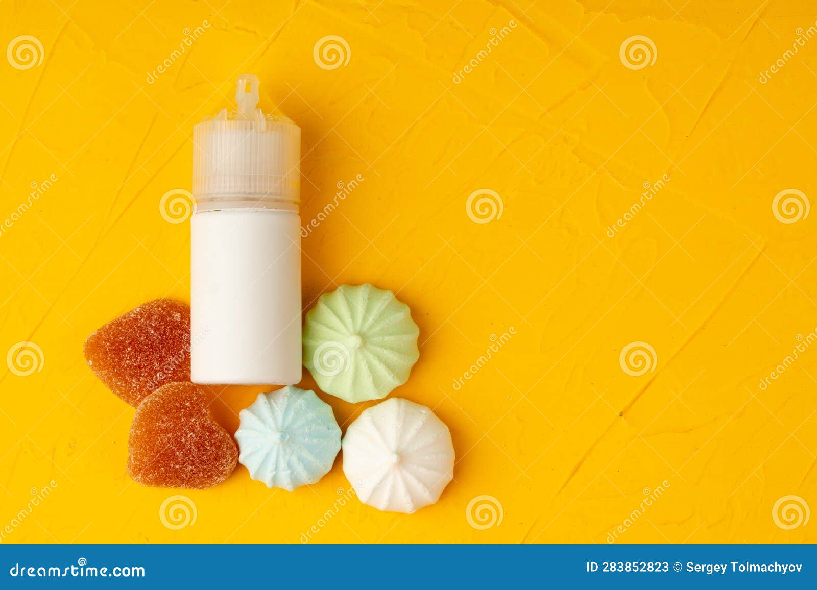 Bottle with Aromatic Vaping Liquid for E-cigarette, Candy Flavour Stock ...