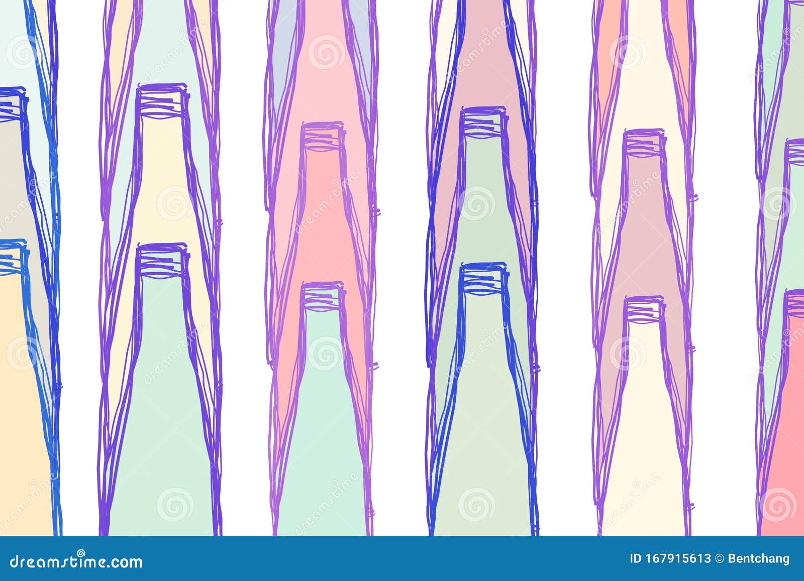 Bottle Background Hand Drawn, for Graphic Design. Backdrop, Texture ...