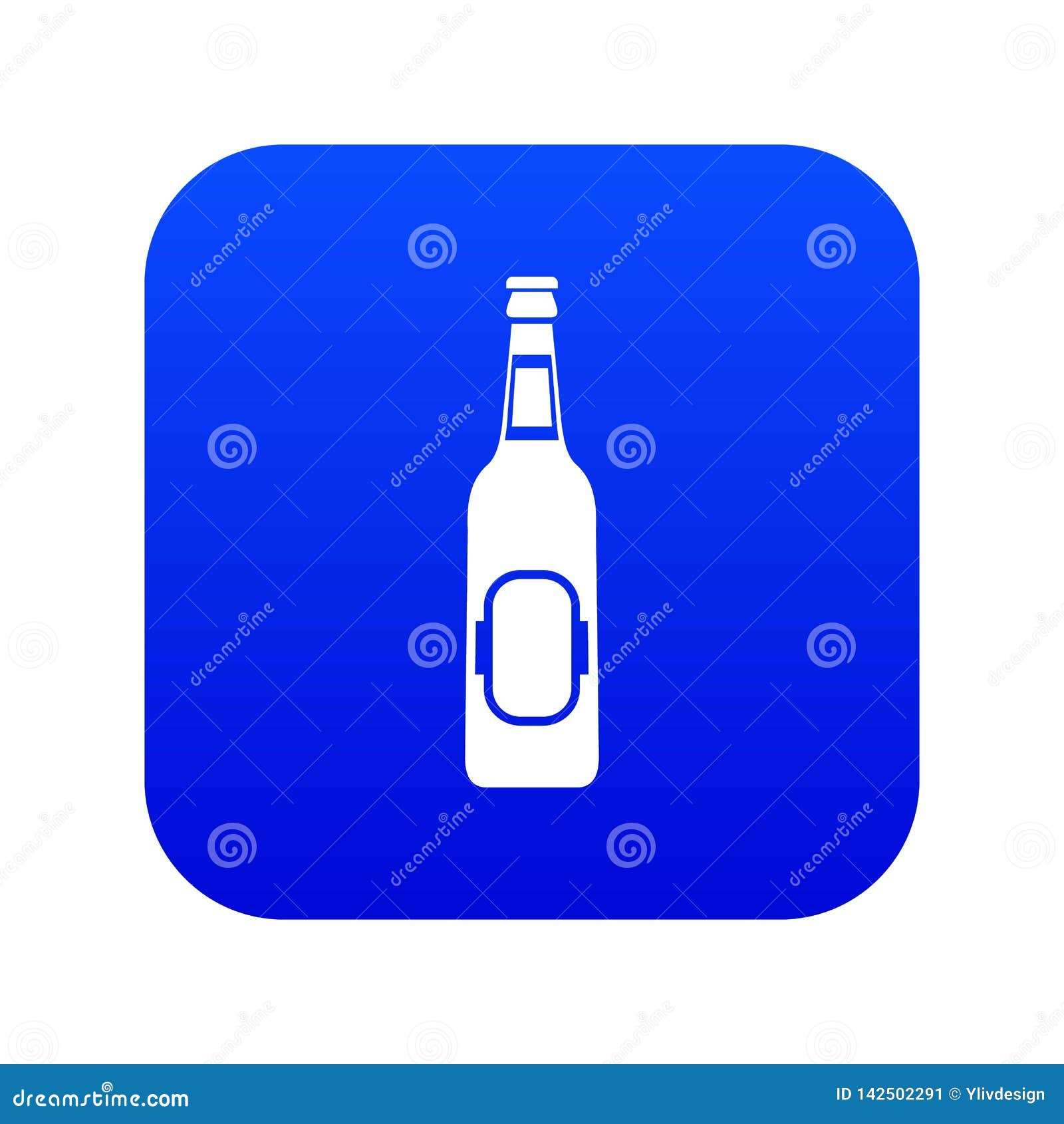 Bottle of Beer Icon Digital Blue Stock Vector - Illustration of icon ...