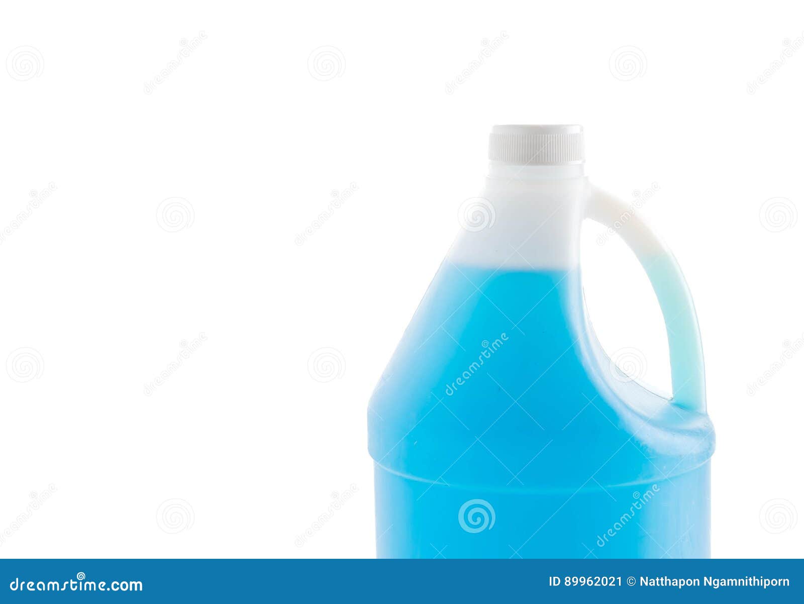 Bottle of Blue Cleaning Detergent Stock Image - Image of label ...