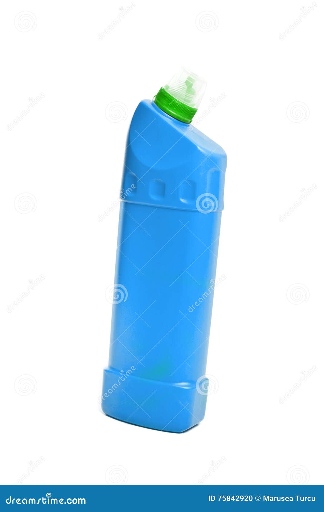 Bottle of Blue Plastic Cleaner Stock Photo - Image of housekeeping ...