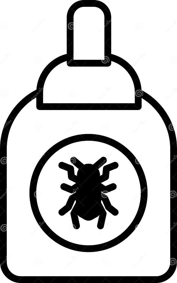 A Bottle of Bug Spray with a Bug on the Label Stock Vector ...