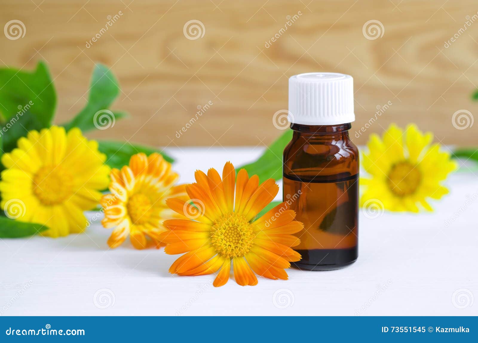 Bottle of Calendula Oil (Pot Marigold Extract, Tincture, Infusion ...