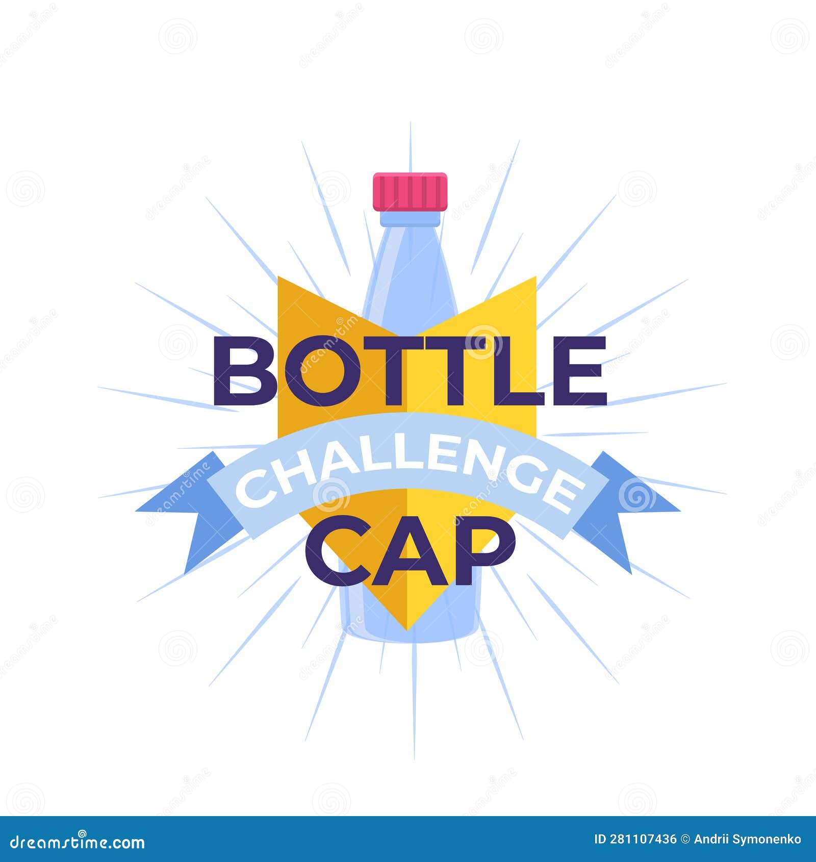 Bottle Cap Challenge Logo. Vector Flat Style Stock Vector ...