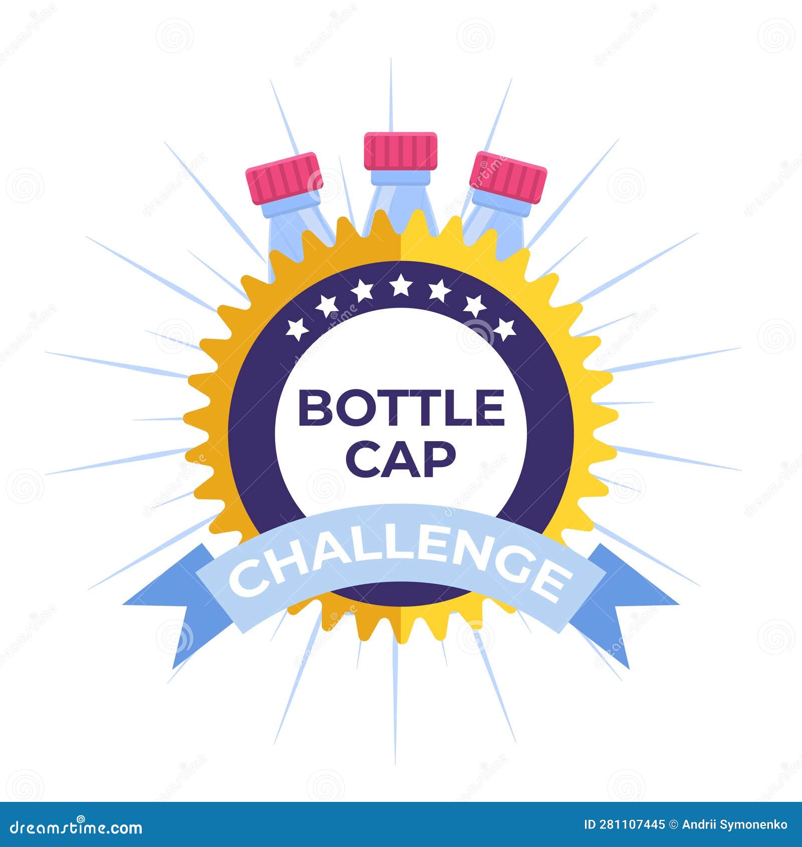 Bottle Cap Challenge Logo. Vector Flat Style Stock Vector ...