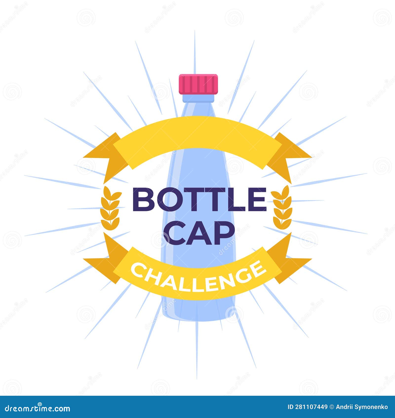 Bottle Cap Challenge Logo. Vector Flat Style Stock Vector ...