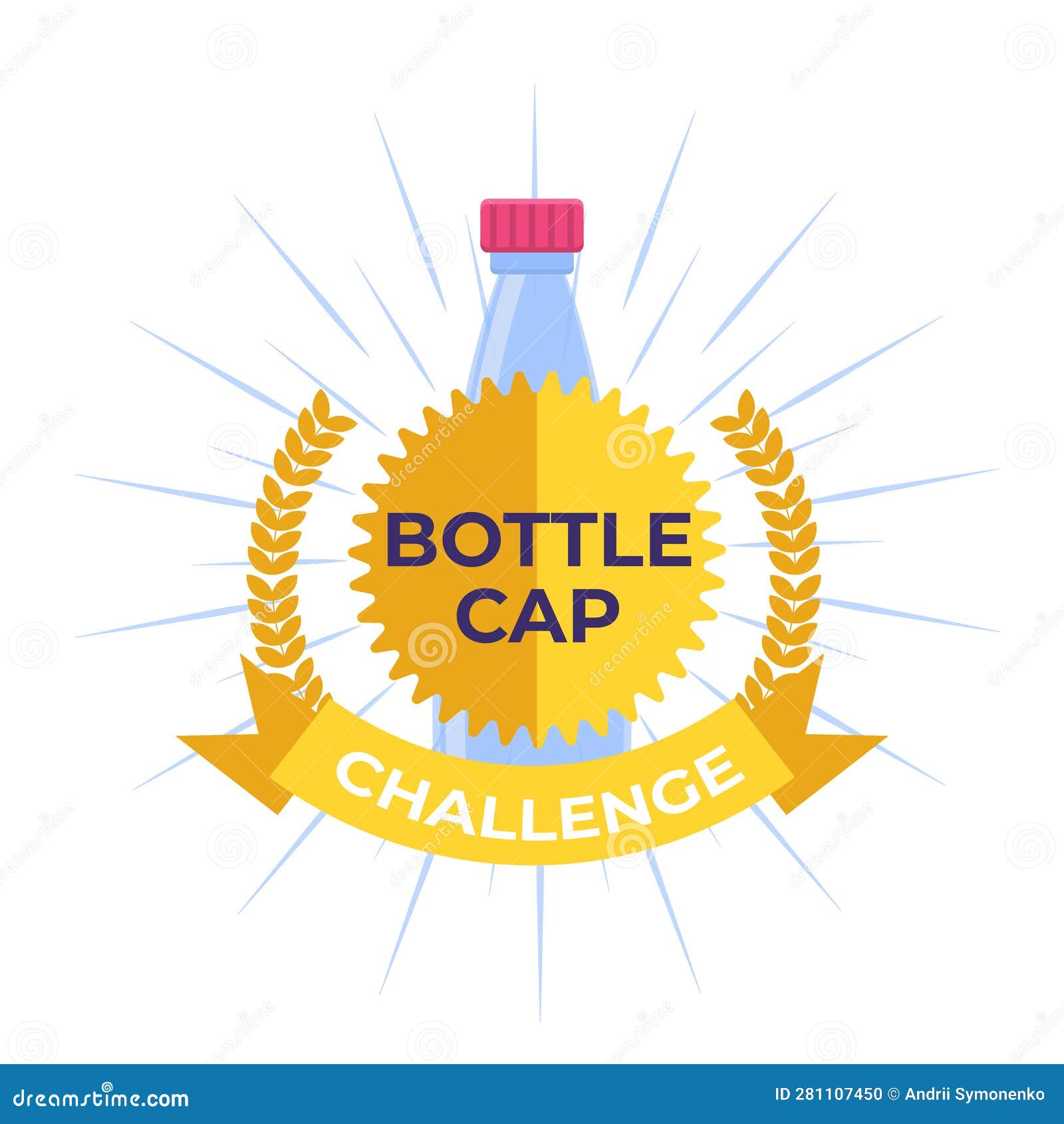 Bottle Cap Challenge Logo. Vector Flat Style Stock Vector ...