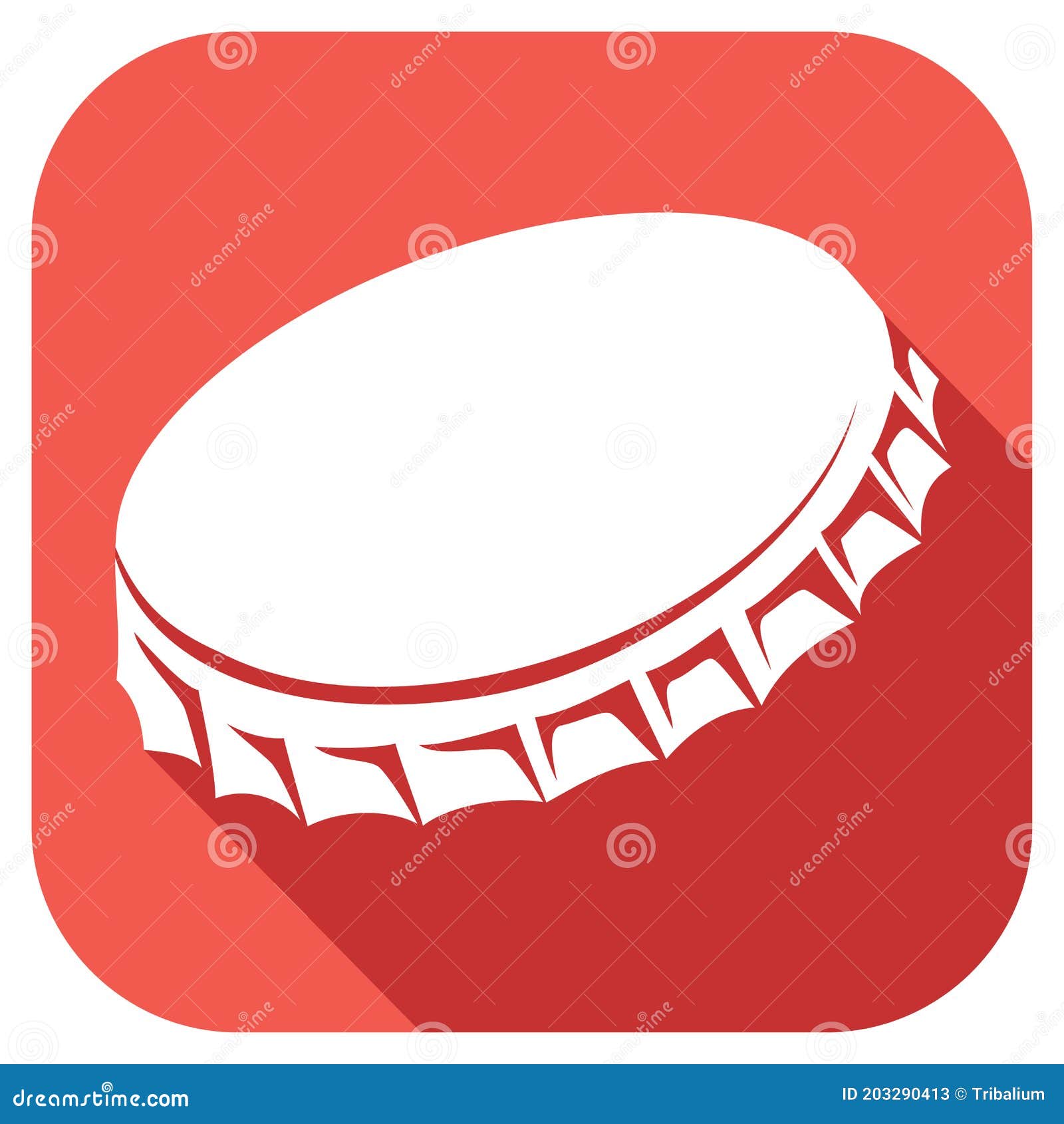 Bottle Cap Flat Icon Vector Illustration Stock Vector - Illustration of ...