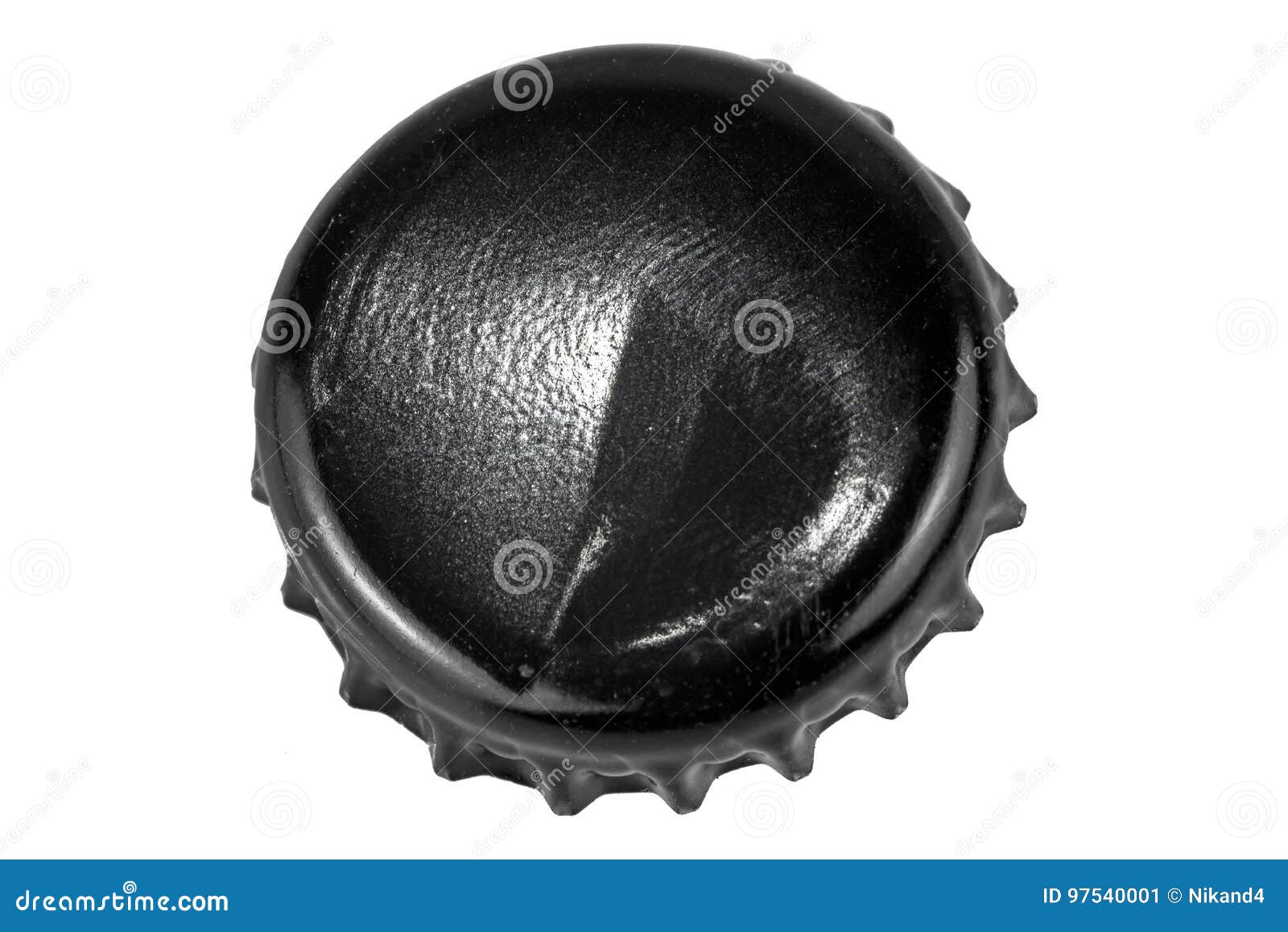 Beer bottle cap isolated stock image. Image of view, metallic - 97540001