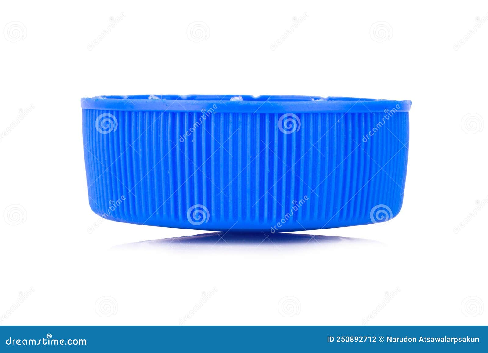 Bottle Cap Plastic Isolated on White Background Color Blue Stock Photo ...