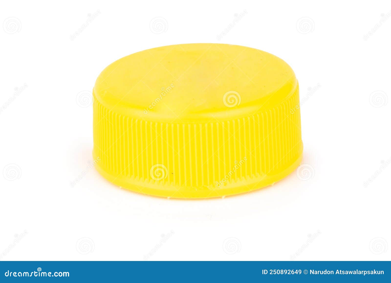Bottle Cap Plastic Yellow Isolated on White Background Stock Image ...