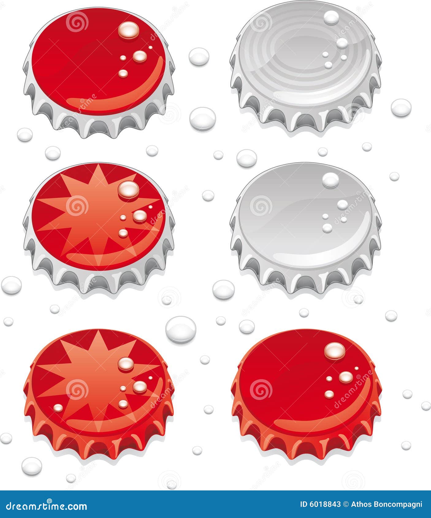 Bottle caps stock vector. Illustration of metallic, bottle - 6018843