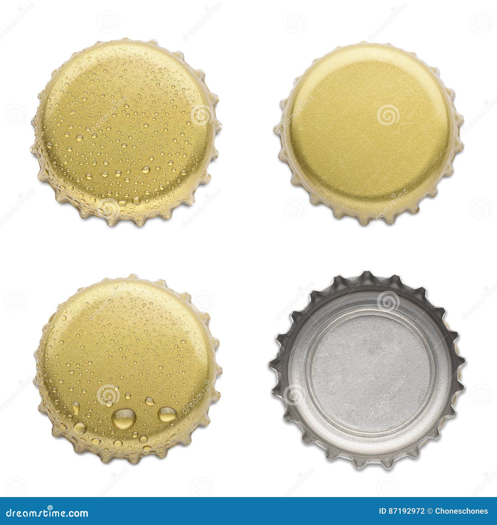 Bottle caps set stock photo. Image of isolated, crown - 87192972