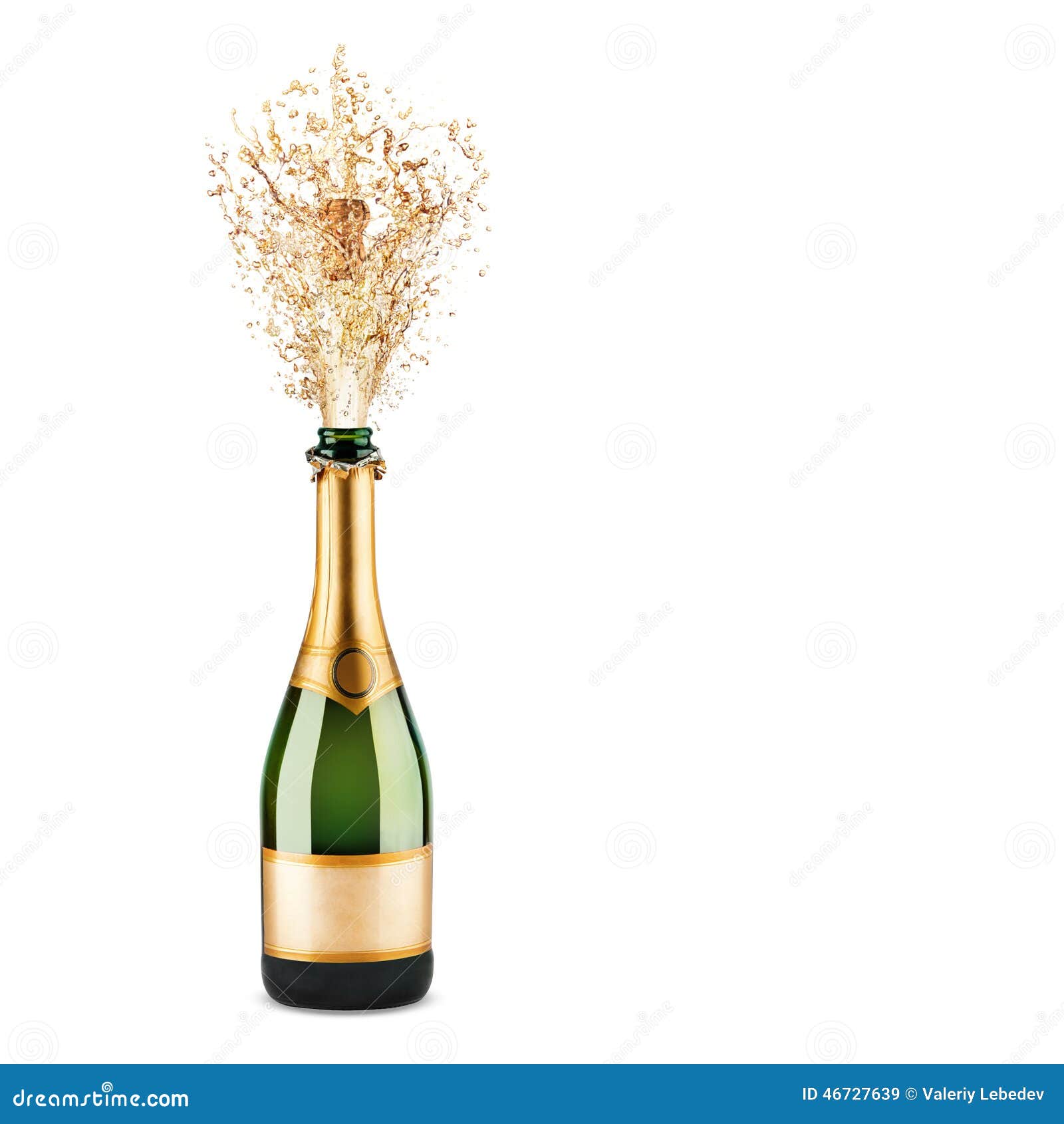Bottle of champagne stock image. Image of gold, event - 46727639