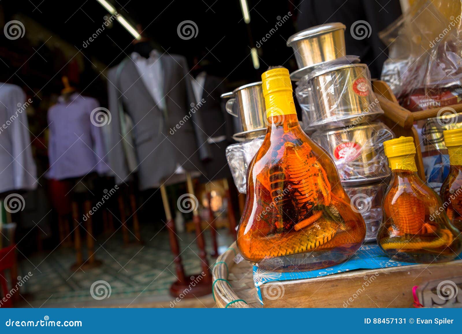 Bottle of Cobra and Scorpion Alcohol Stock Image - Image of travel ...