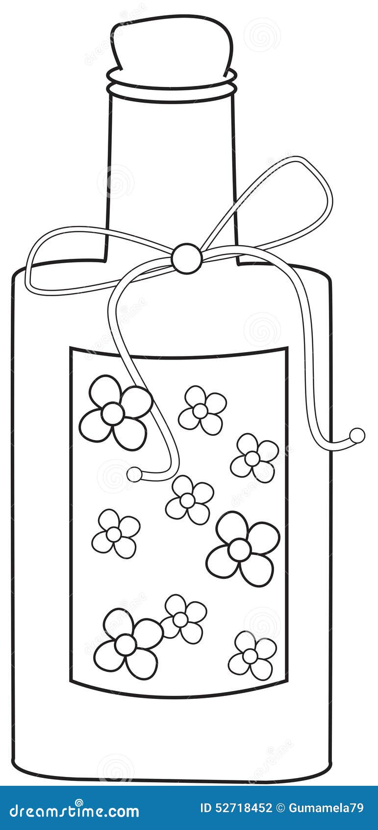 Bottle coloring page stock illustration. Illustration of clip - 52718452