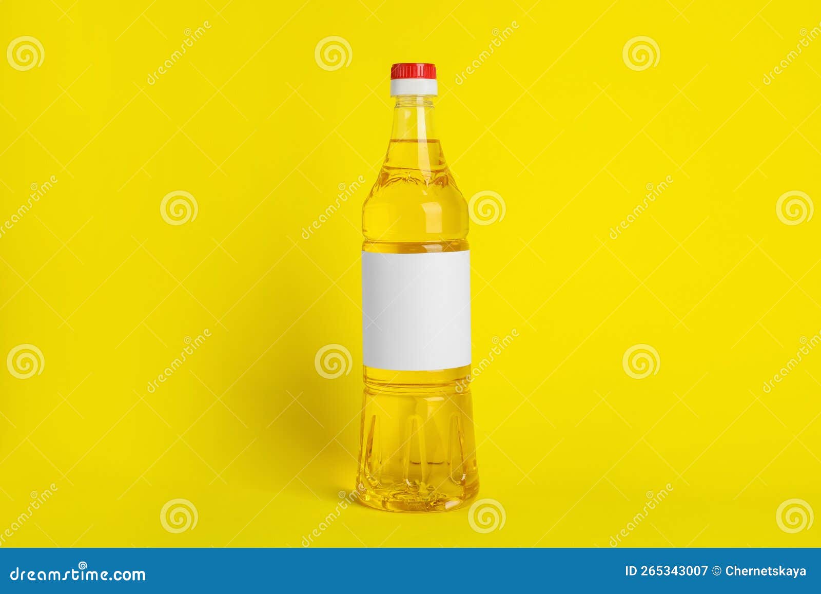 Bottle of Cooking Oil on Yellow Background Stock Image - Image of ...