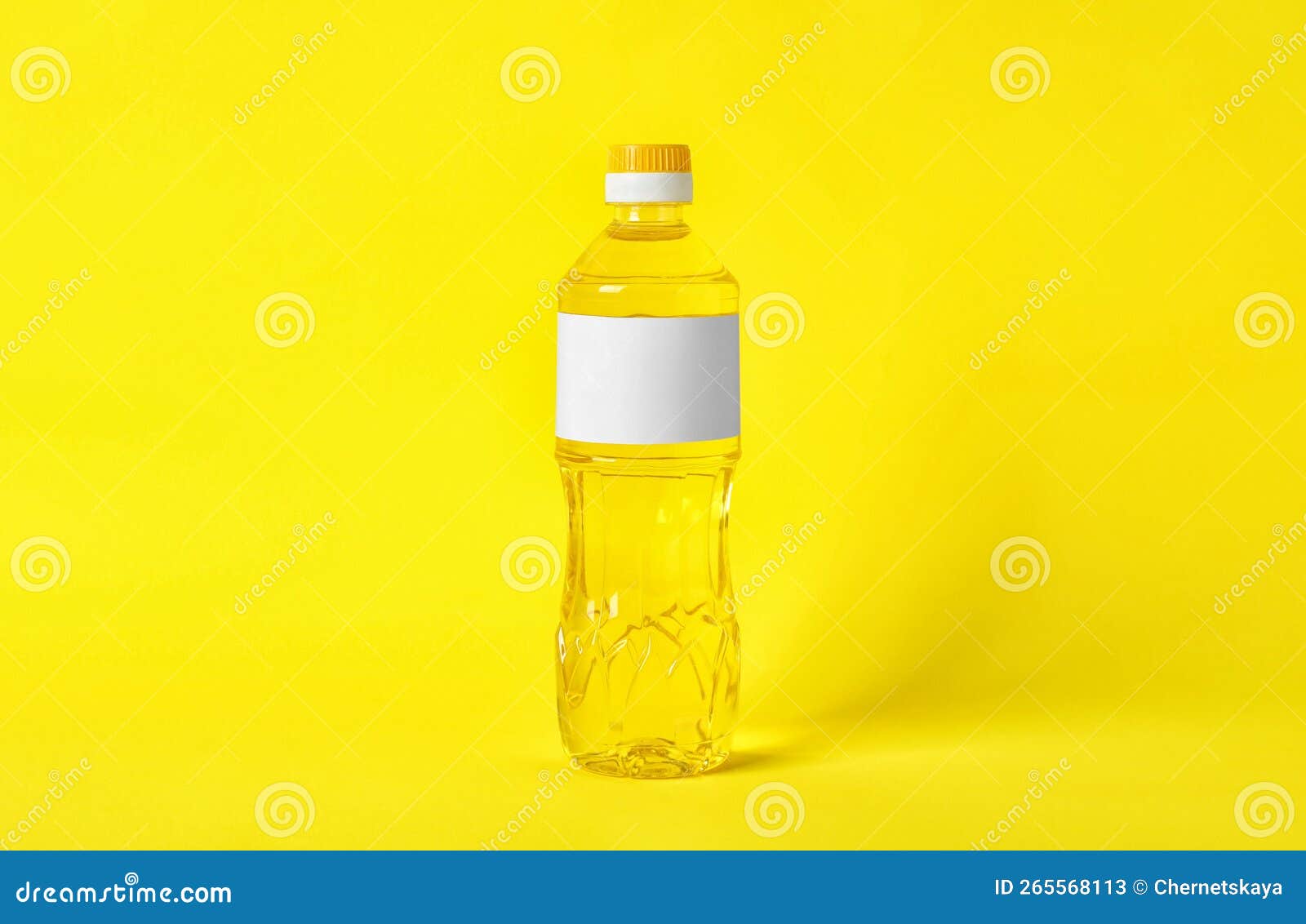 Bottle of Cooking Oil on Yellow Background Stock Image - Image of ...