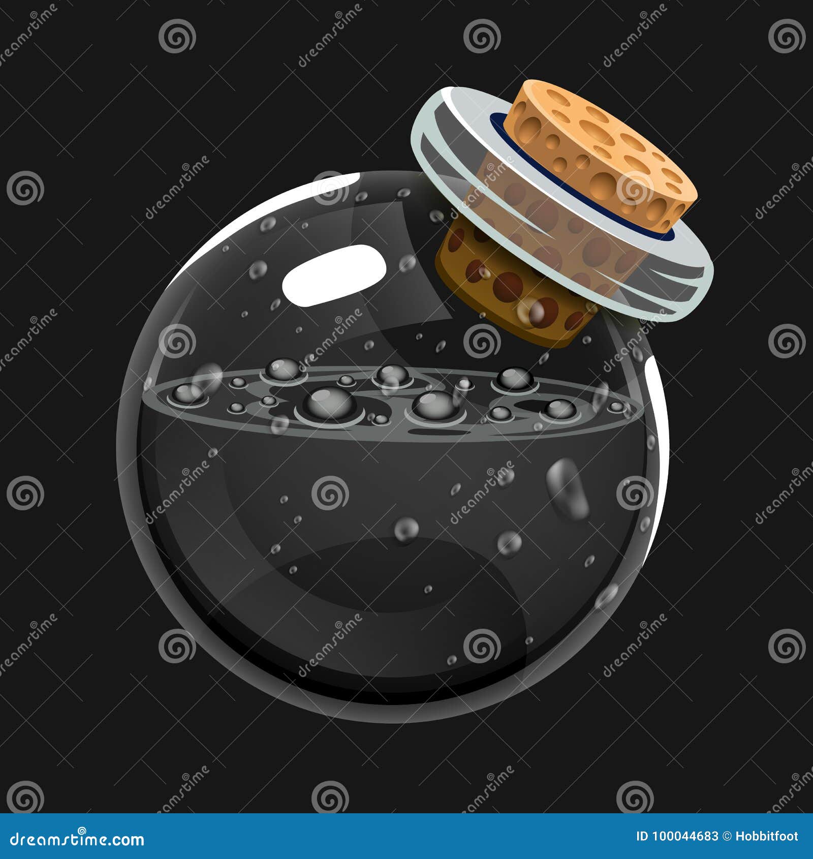 Bottle of Death. Game Icon of Magic Elixir. Interface for Rpg or Match3 ...