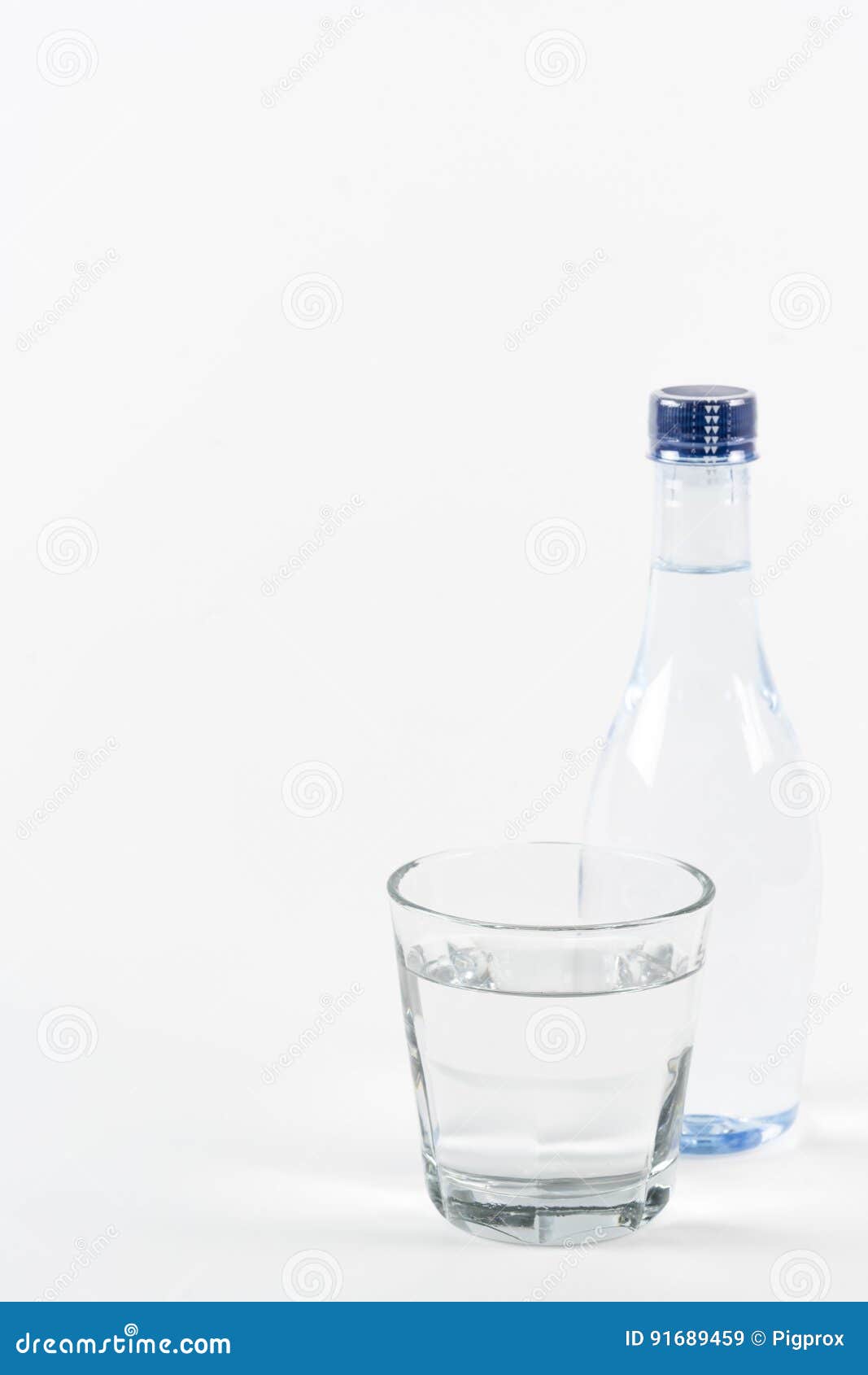 Bottle of Drinking Water on White Background. Stock Image - Image of ...