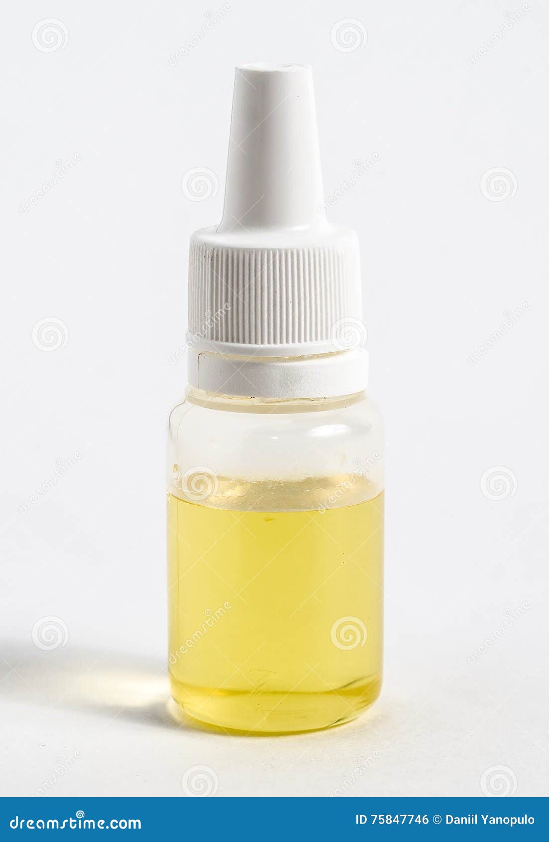 Bottle of E-liquid for Electronic Cigarette on White Background Stock ...