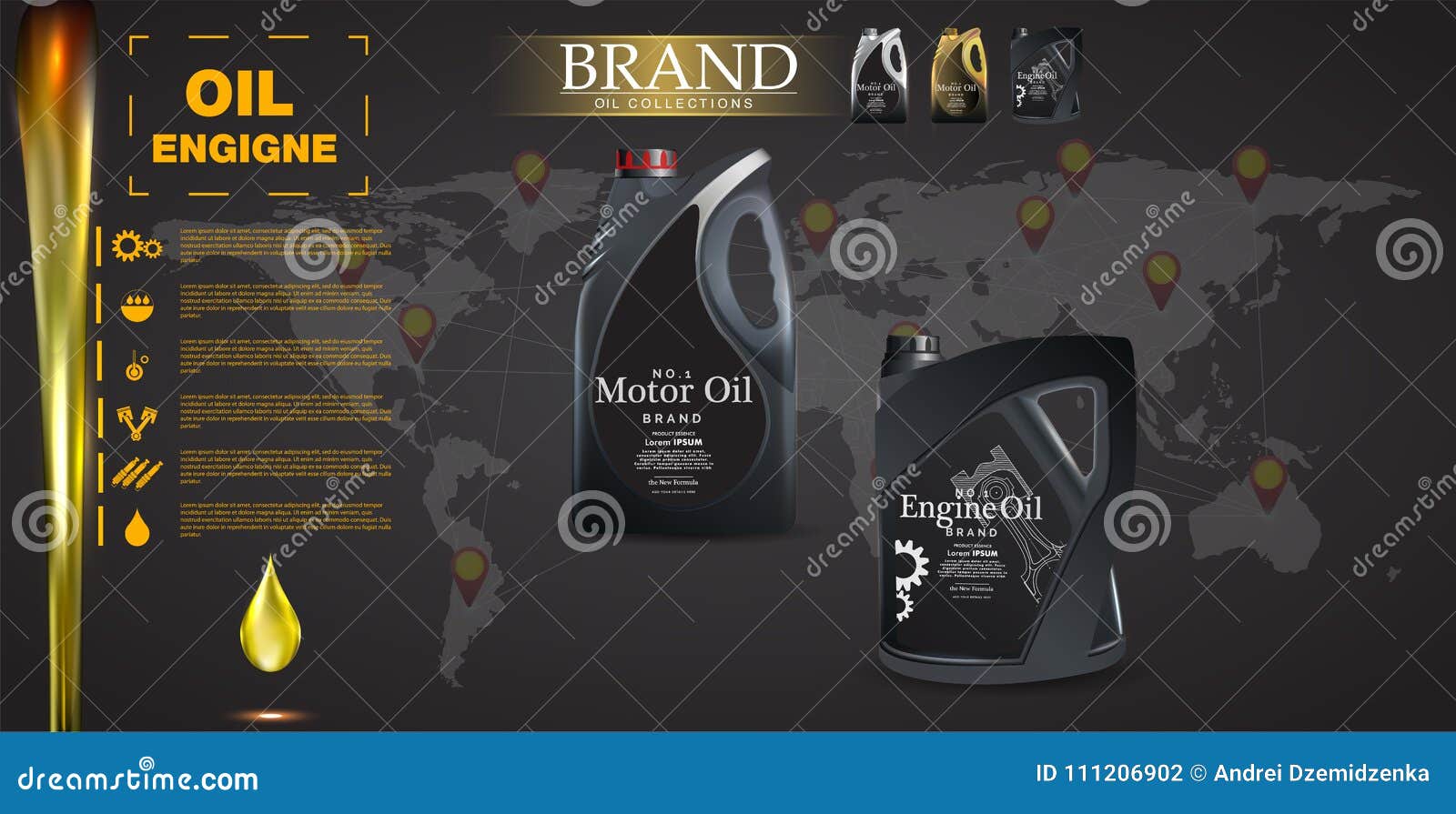 Bottle Engine Oil on a Background a Motor-car Piston, Technical ...