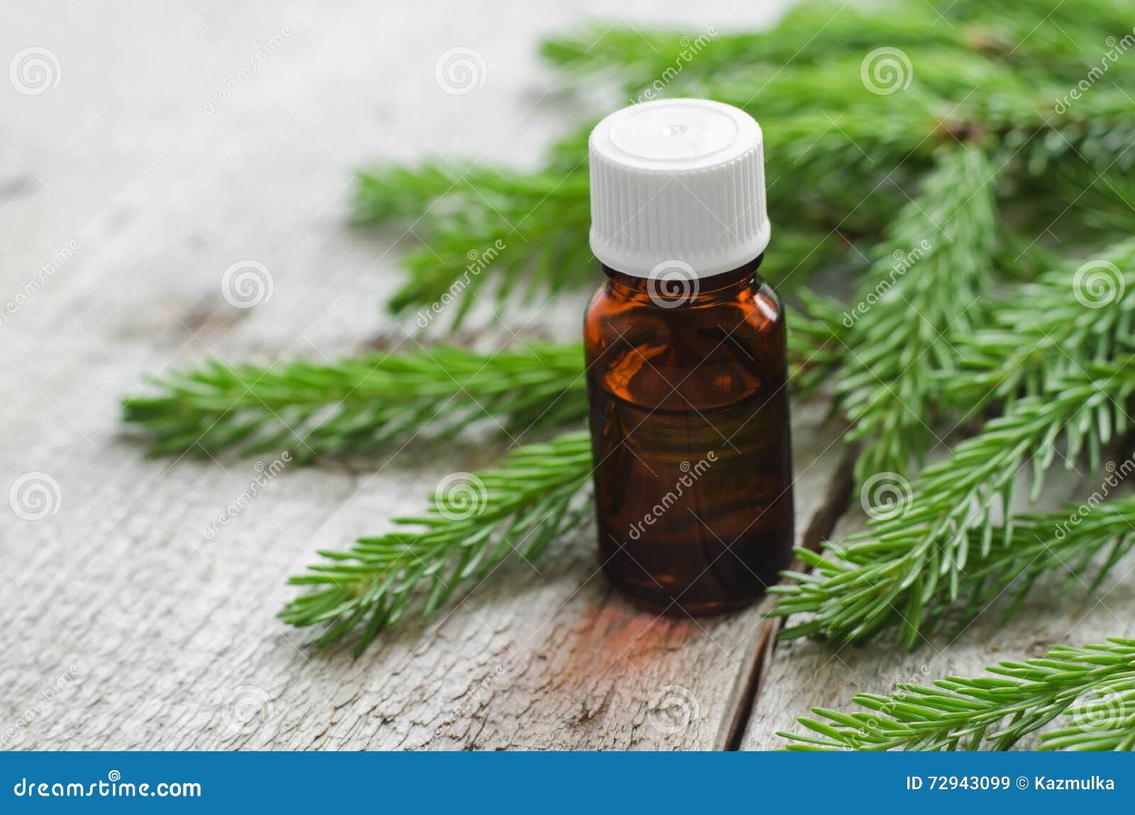 Bottle of Essential Spruce (fir) Oil Stock Image - Image of christmas ...