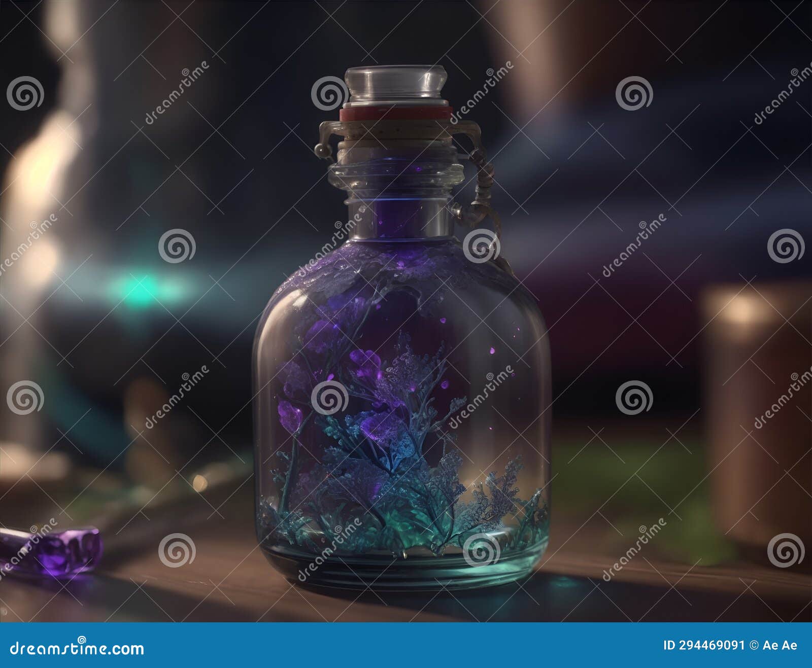A Bottle or Flask. Illustration Created Using Artificial Intelligence ...