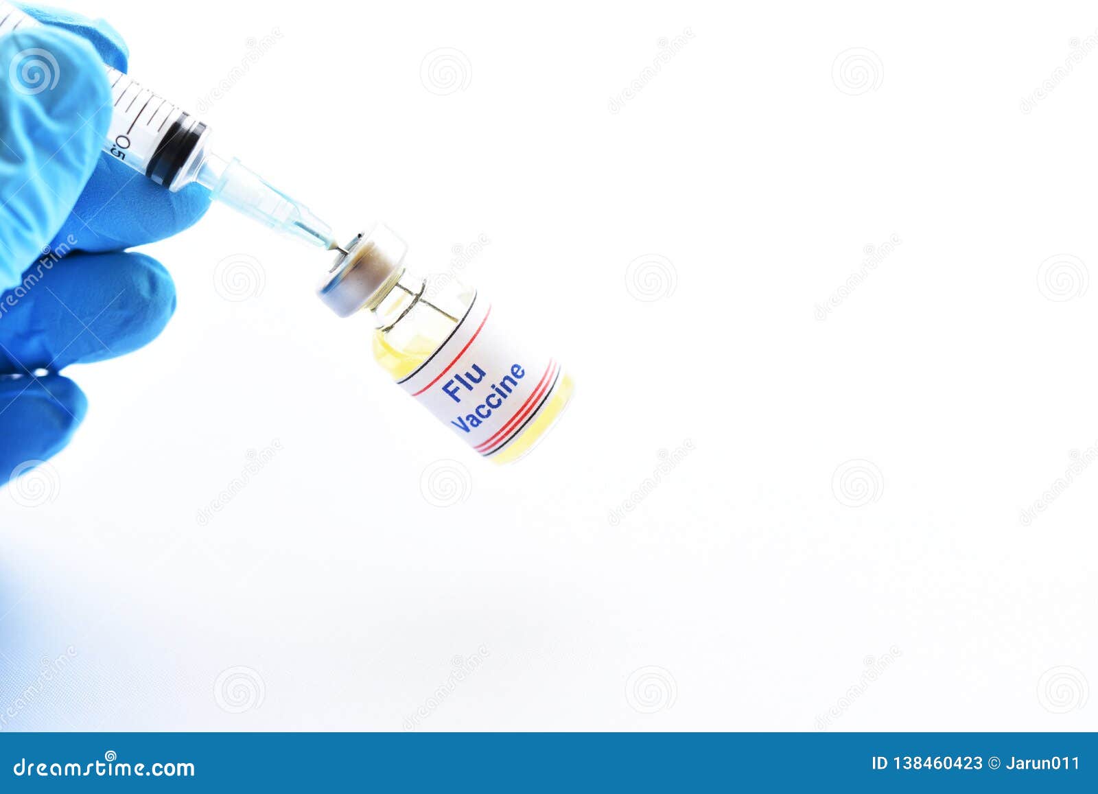 Bottle of Flu Vaccine for Injection Stock Image - Image of influenza ...