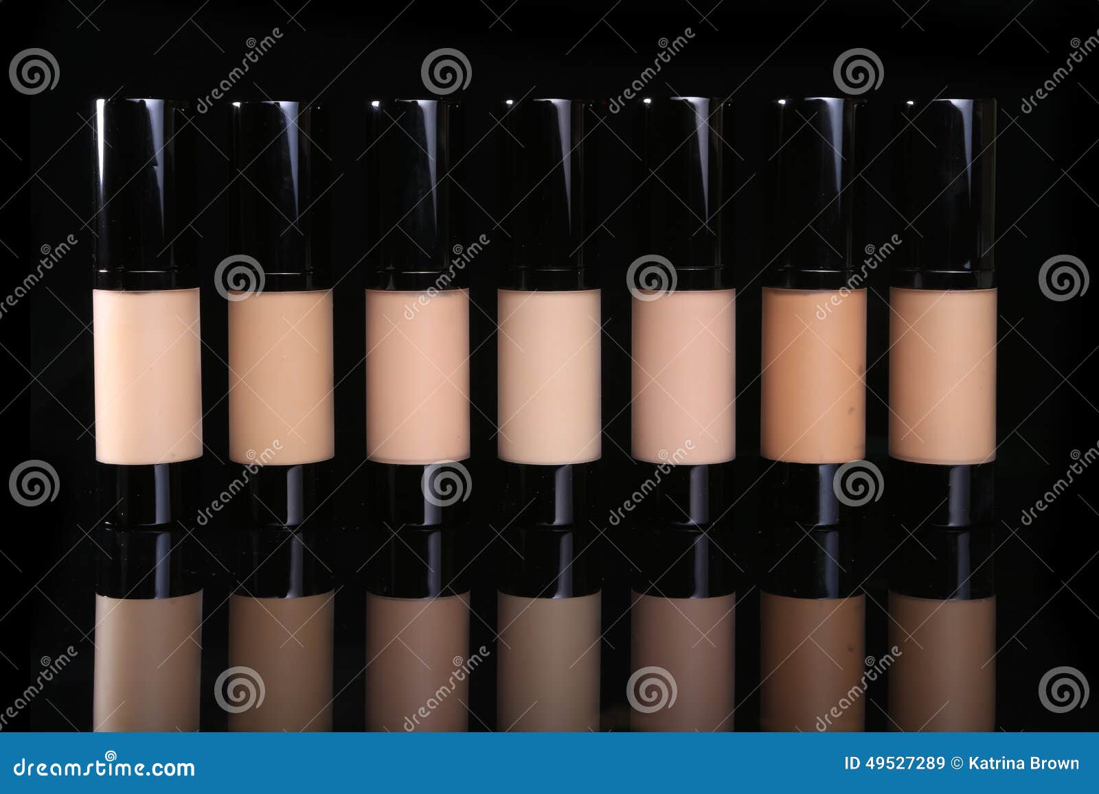 Bottle Foundation Plain on Black Background Stock Image - Image of ...