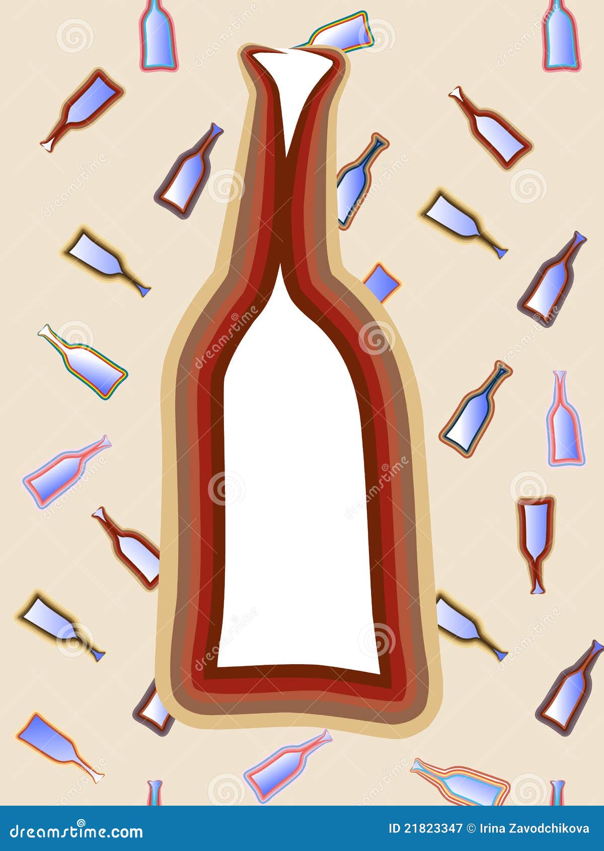 Bottle frame stock vector. Illustration of leaf, glasses - 21823347