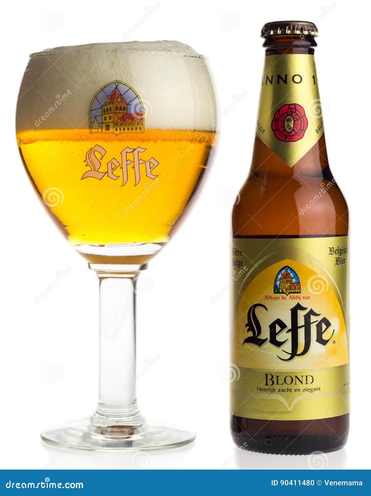 Bottle and Glass of Belgian Leffe Blond Beer Editorial Image - Image of ...