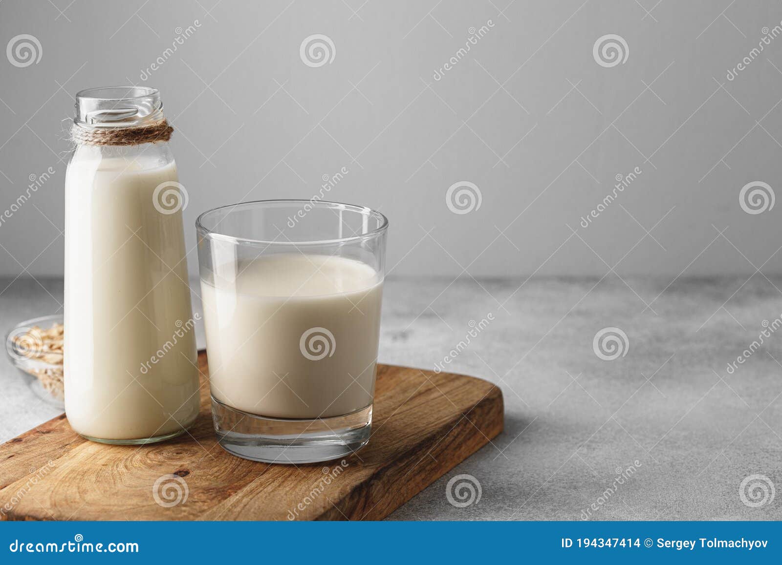 Bottle and Glass of Milk, Front View Stock Photo - Image of objects ...