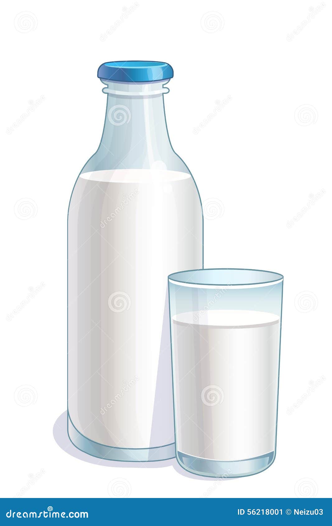 Bottle and glass with milk stock illustration. Illustration of bottle ... Bottle and glass with milk stock illustration. Illustration of bottle ...