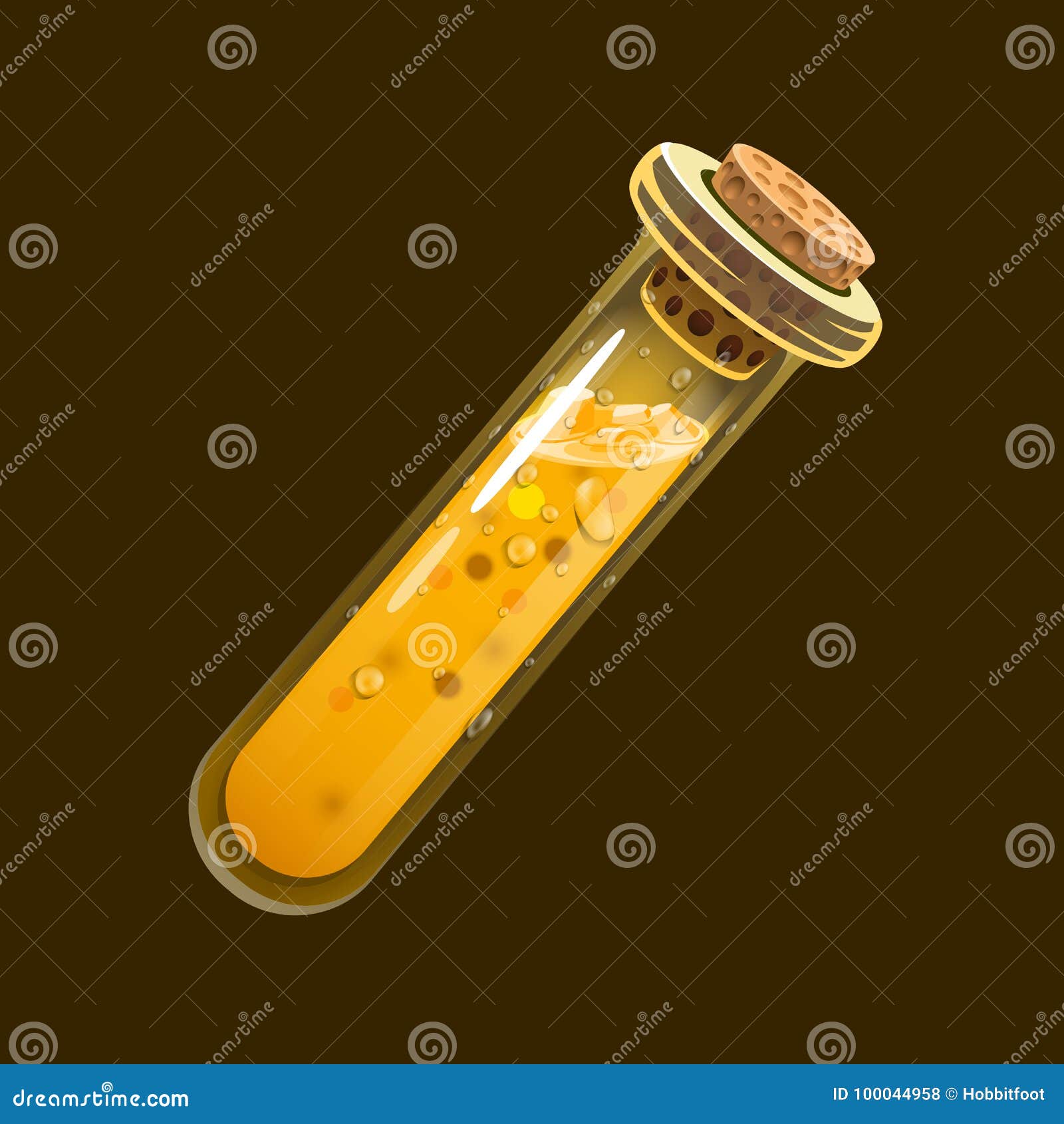 Bottle of Gold. Game Icon of Magic Elixir. Interface for Rpg or Match3 ...