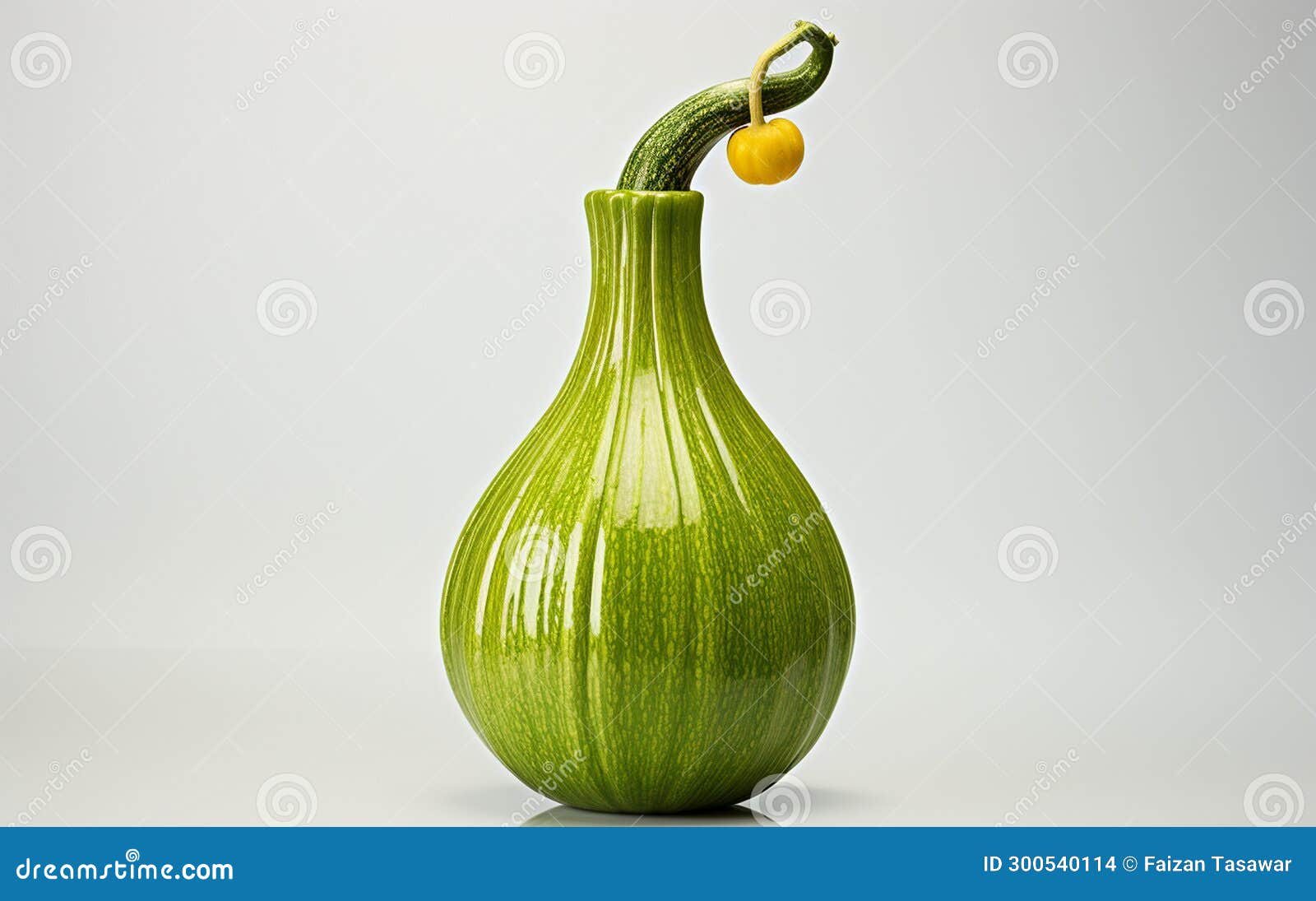 Bottle Gourd White Background -Generative Ai Stock Illustration ...