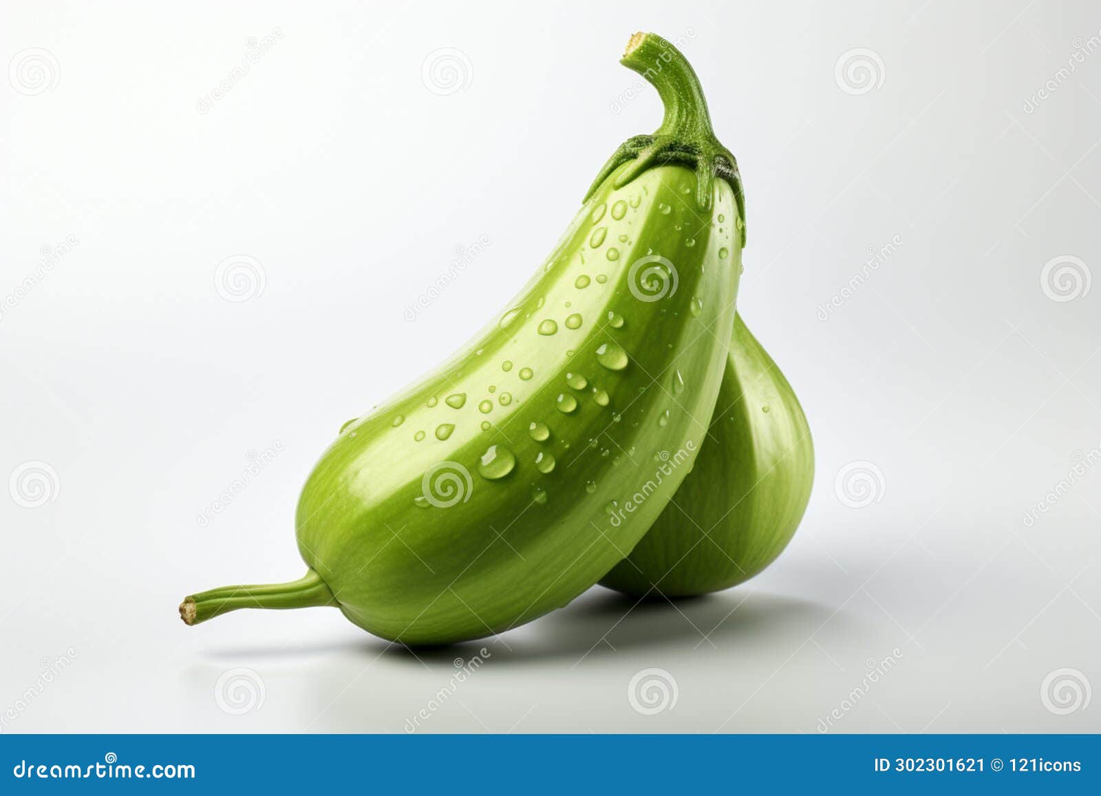 Bottle Gourd on White Background Stock Illustration - Illustration of ...