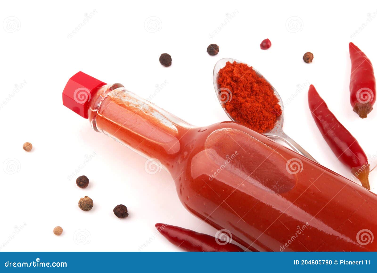 A bottle of hot sauce stock photo. Image of cuisine - 204805780
