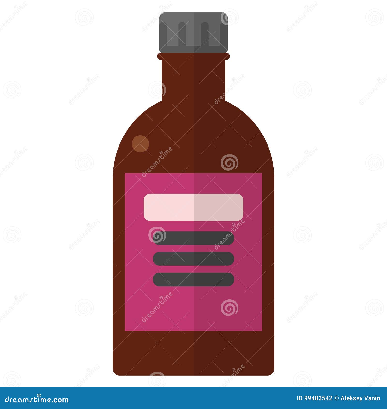 Bottle with Hydrogen Peroxide Vector Illustration Stock Vector ...
