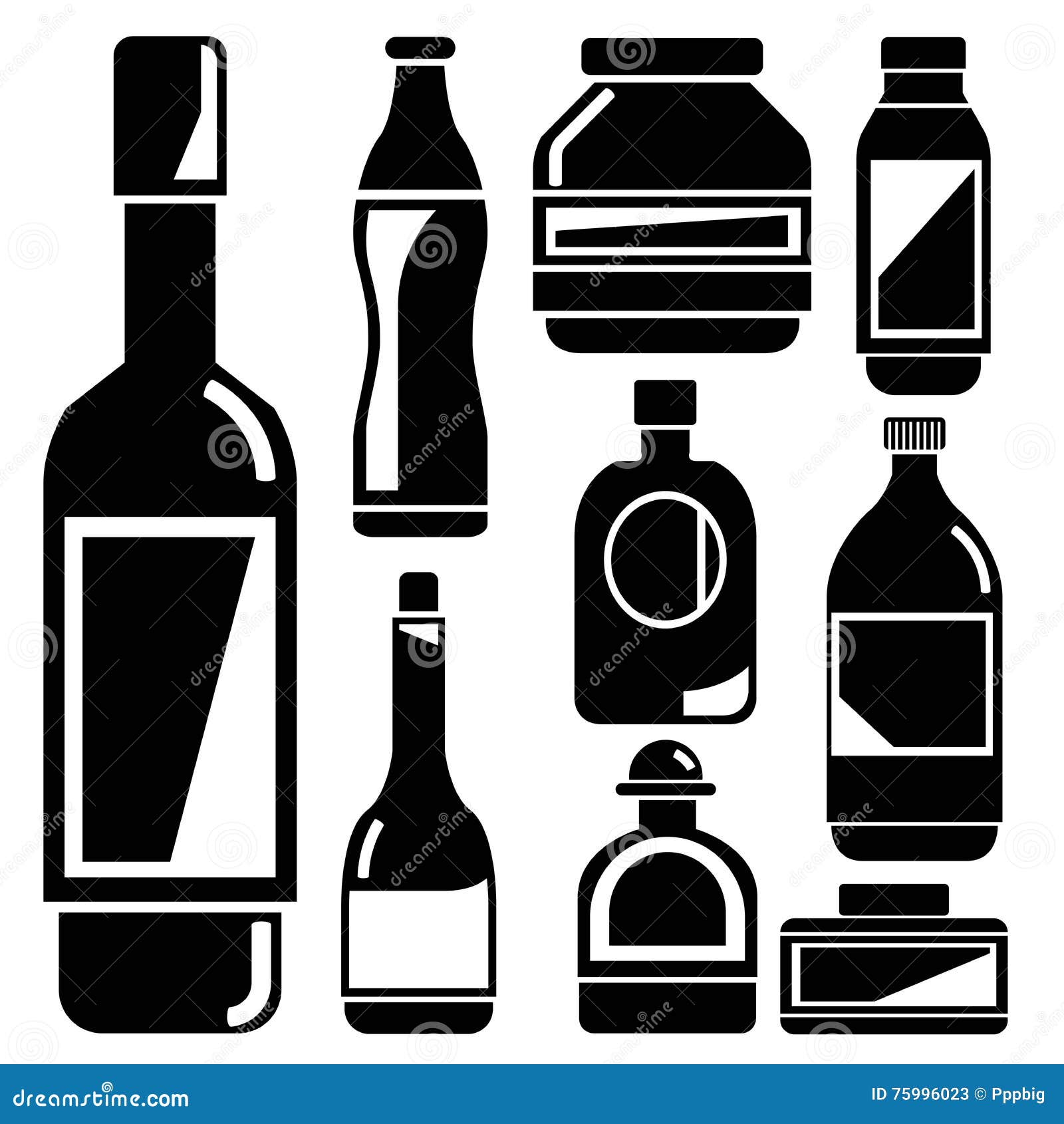 Bottle Icons Vector Illustration | CartoonDealer.com #45903416