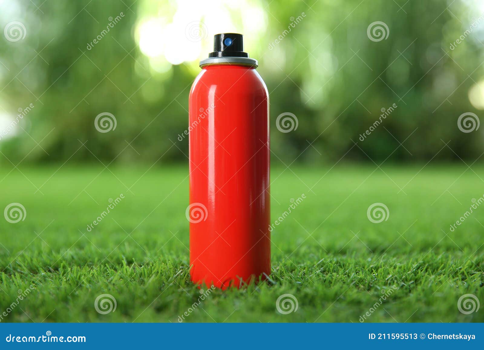Bottle of Insect Repellent Spray on Green Grass Stock Image - Image of ...
