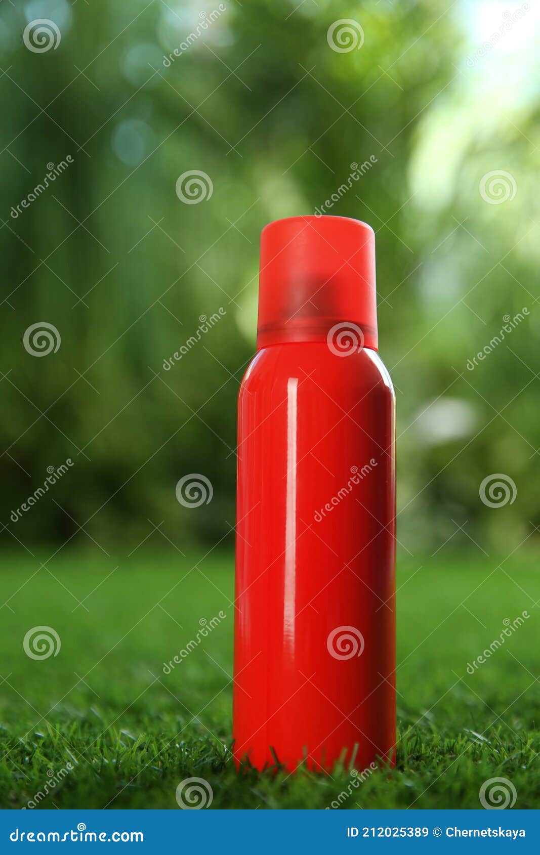 Bottle of Insect Repellent Spray on Green Grass Stock Image - Image of ...