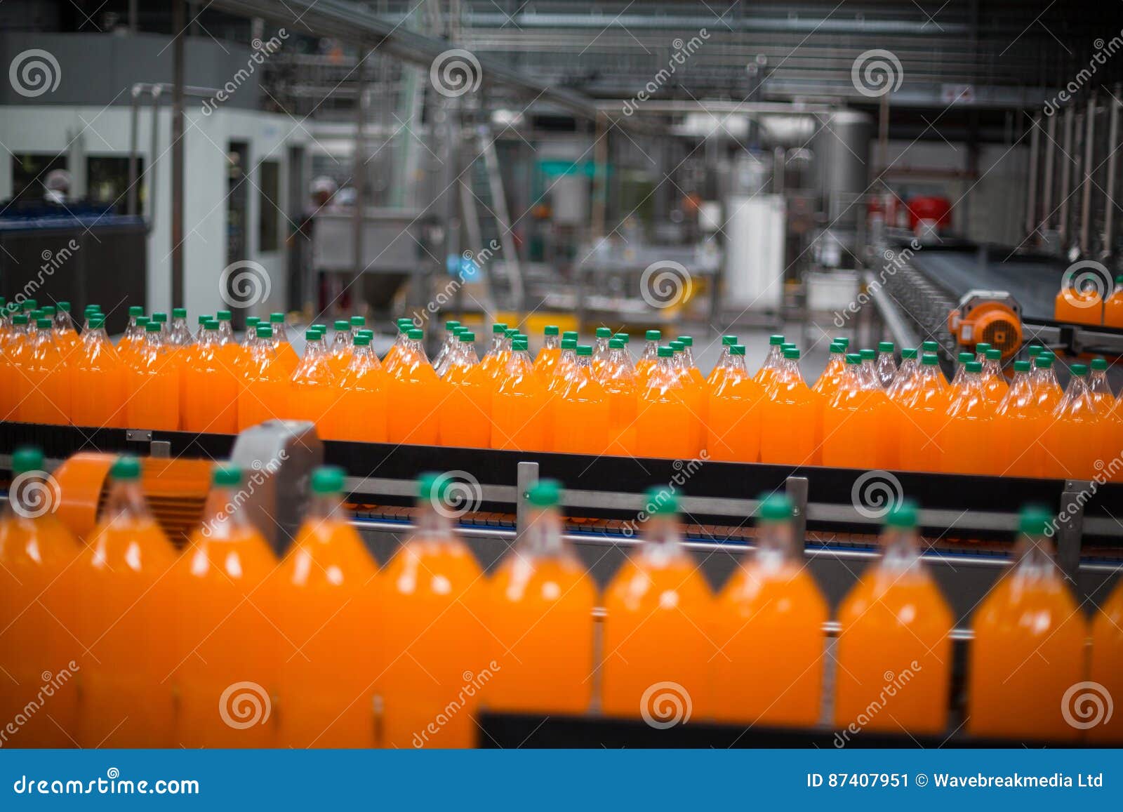 Bottle of Juice Processing on Production Line Stock Image - Image of ...