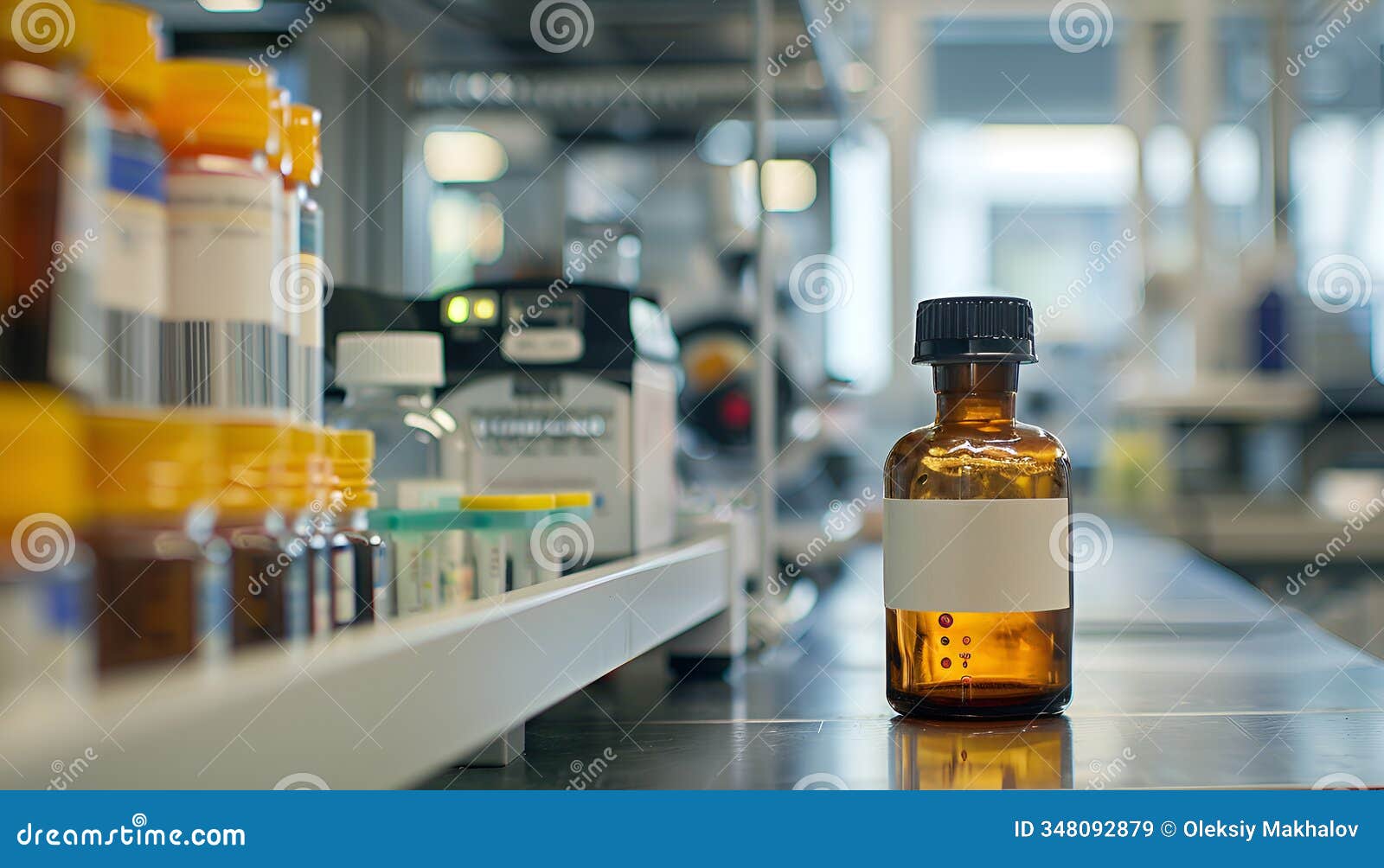 A Bottle Labeled Glp-1 in a Modern Laboratory Setting, Symbolizing ...