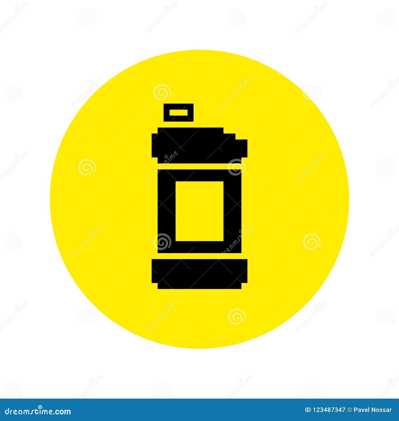 Bottle Liquid Container Icon in Pixel Style Stock Illustration ...