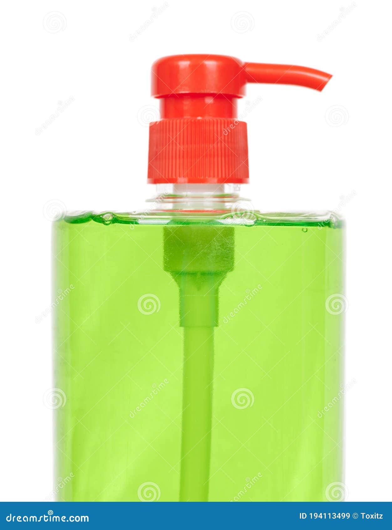Bottle with Liquid Soap for Dish Washing, Isolated on White Background ...