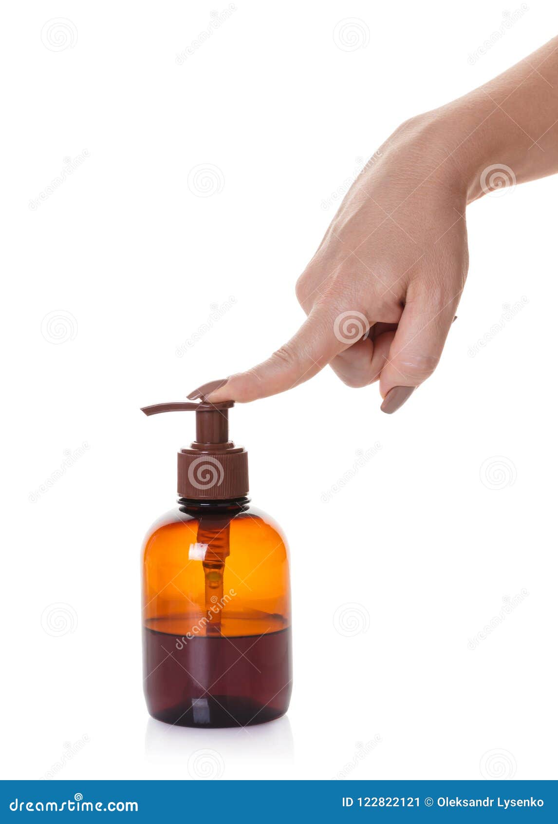Bottle with Liquid Soap in Hand Stock Image - Image of liquid, sanitary ...