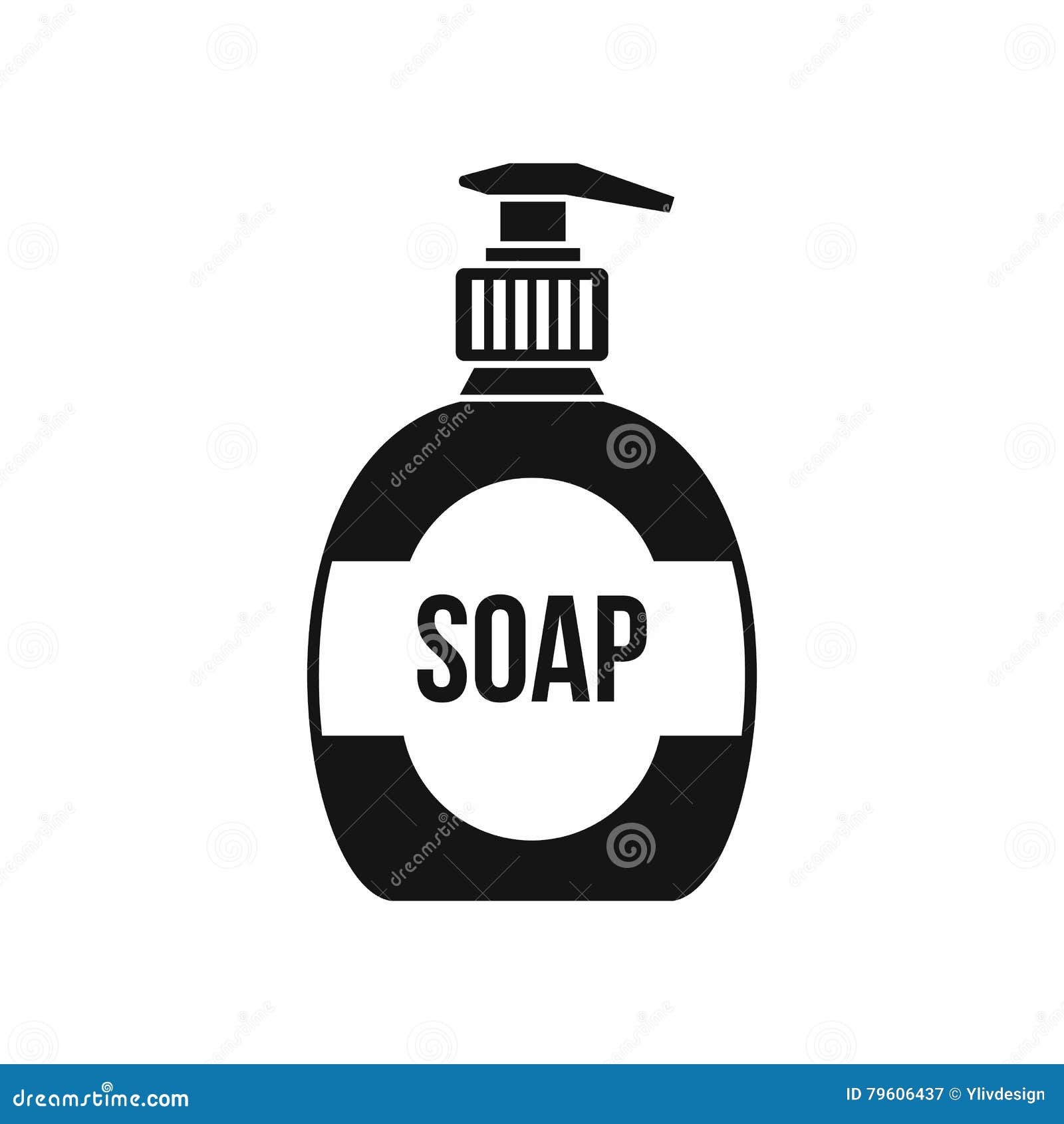Bottle of Liquid Soap Icon, Simple Style Stock Vector - Illustration of ...