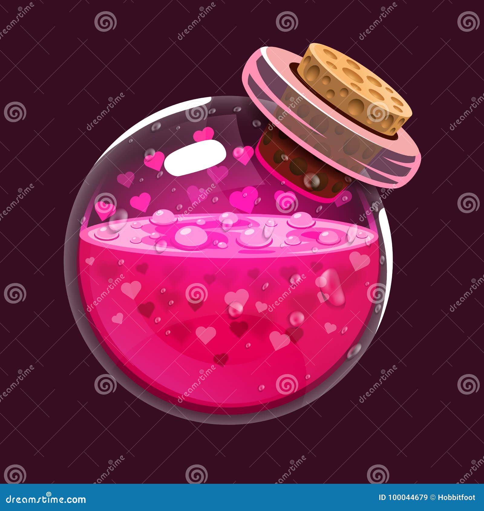 Bottle of Love. Game Icon of Magic Elixir. Interface for Rpg or Match3 ...